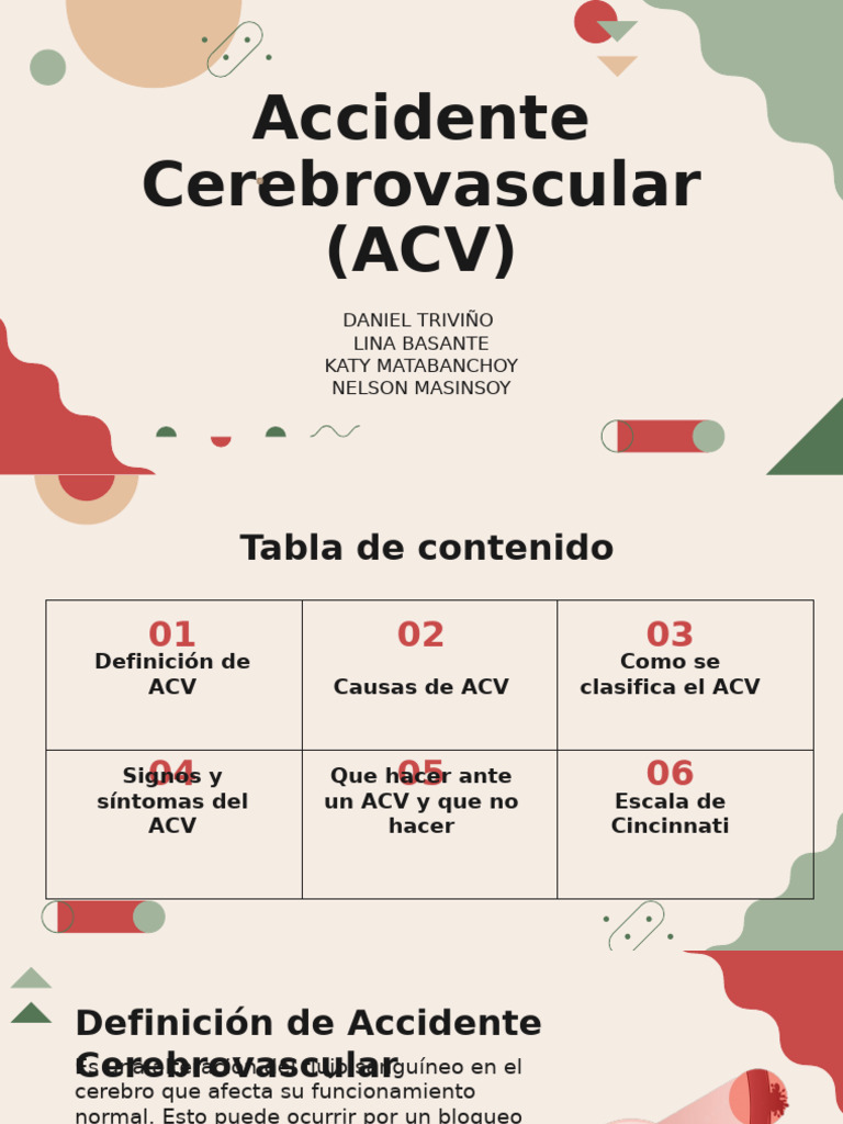 Guía Completa sobre el ACV | PDF | Carrera | Isquemia