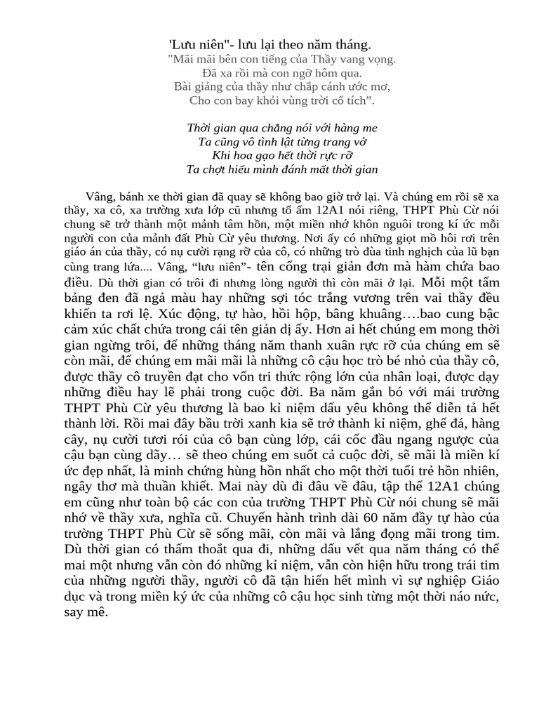 Lưu Niên - Ý Nghĩa Tên C NG TR I | PDF