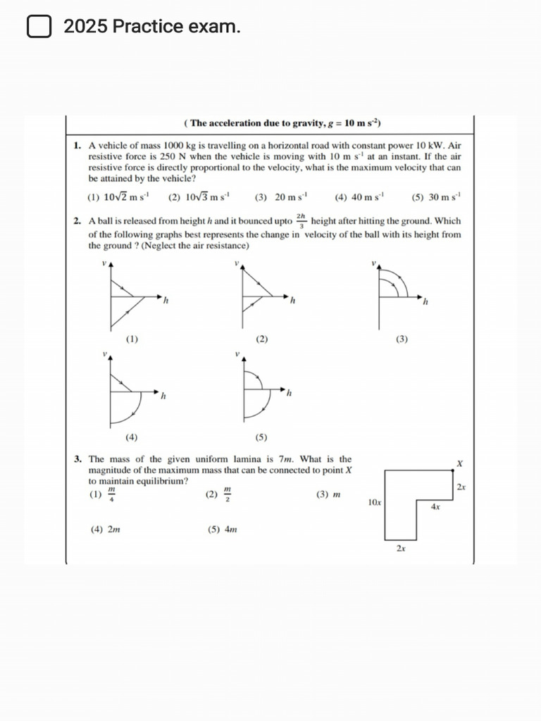 2025 Practice Exam 1 | PDF
