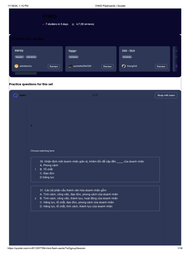 VHKD-Flashcards-_-Quizlet (1) | PDF