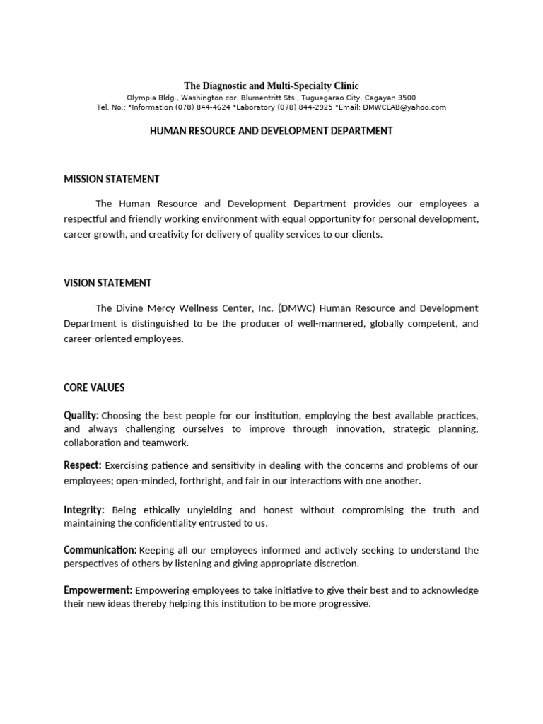 Final Mission Vision | PDF