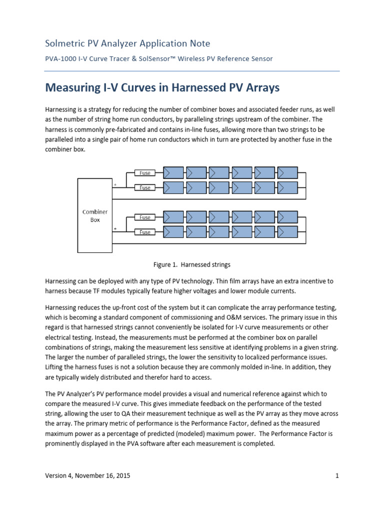 Measuring-I-V-Curves-in-Harnessed-PV-Arrays-v4 | PDF | Photovoltaics | Fuse (Electrical)