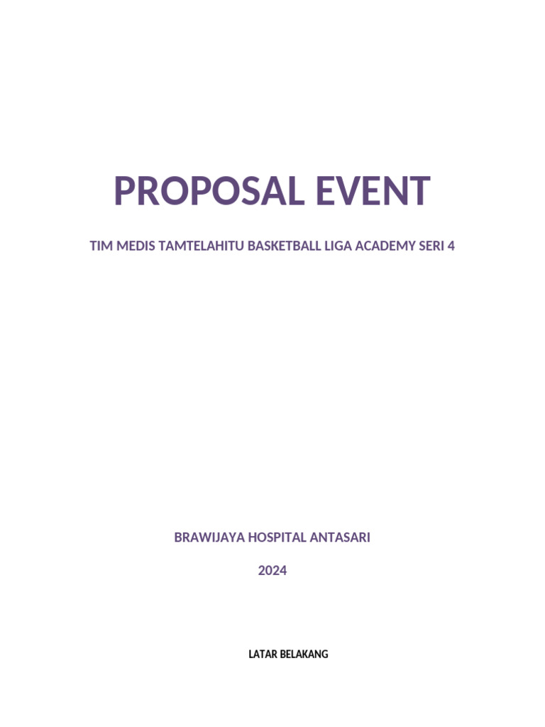 Proposal Tamtelahitu Basketball Word | PDF
