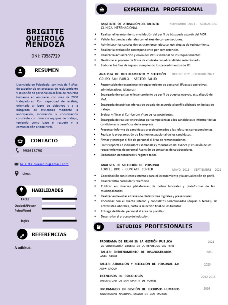 Cv. Bri | PDF | Reclutamiento | Gestión de recursos humanos