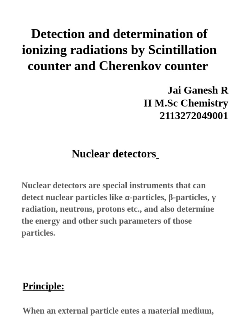 Scintillation Counter Overview | PDF | Electromagnetism | Nuclear Physics