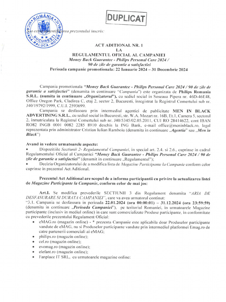 Regulament Act Aditional | PDF