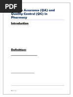 Pharmaceutical Quality Control Presentation | PDF | Verification And Validation | Quality Assurance