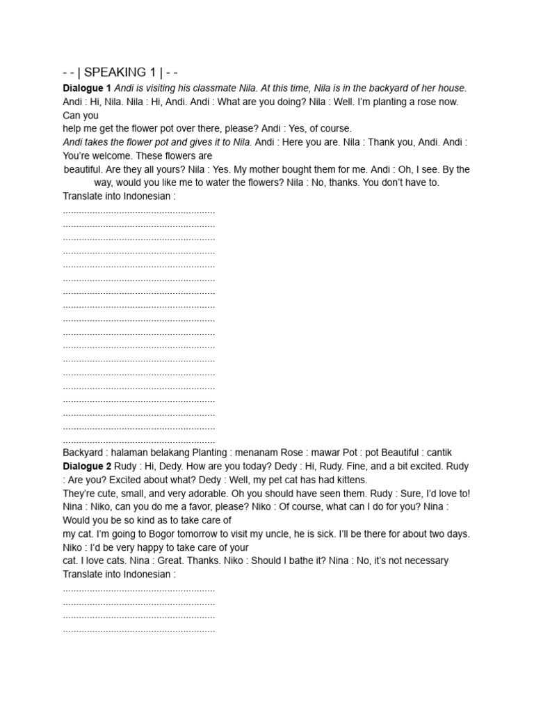 Modul Bimbel Kelas 8 KTSP 8401 Inggris Bab 1 Asking For | PDF