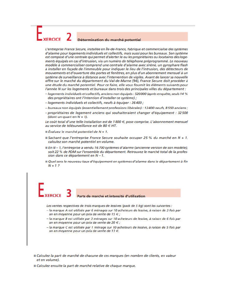 TD notions de marché | PDF