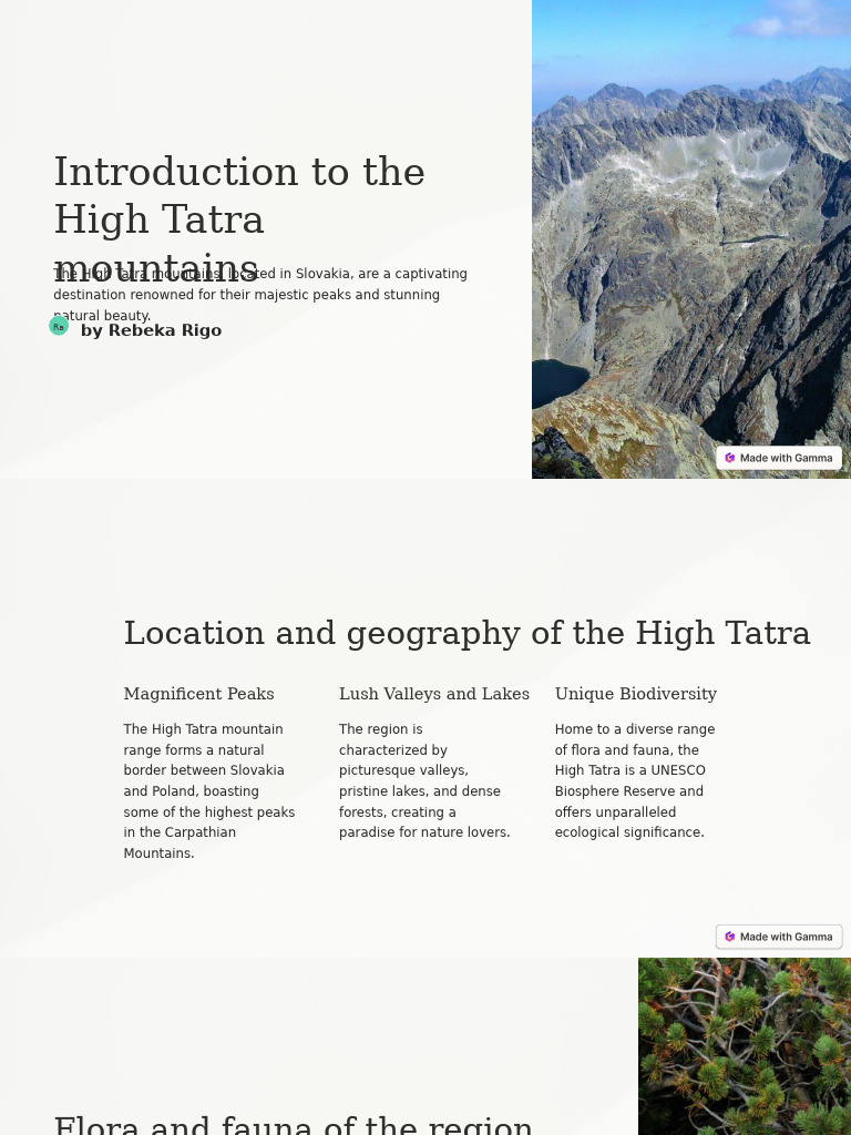 Explore the High Tatra Mountains | PDF | Hiking | Slovakia