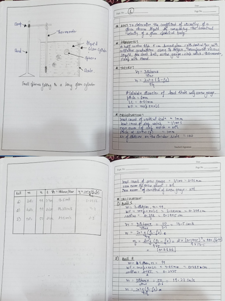 Phy Practical File T20 | PDF