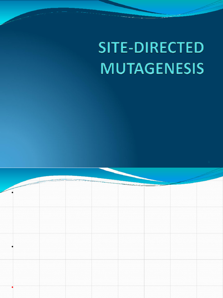 Site Directed Mutagenesis | PDF | Mutagenesis | Health Sciences