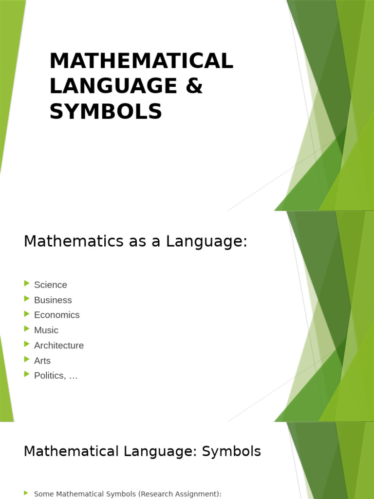 Mathematical Language & Symbols | PDF | Multiplication | Numbers