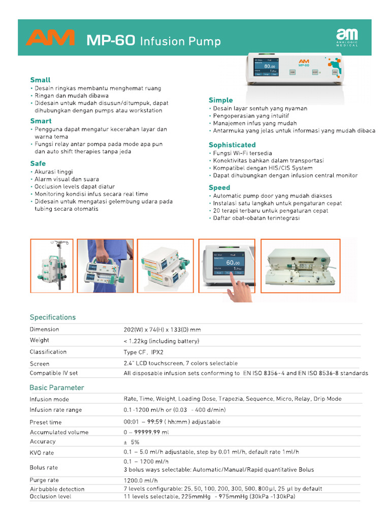 01 BROSUR AM MP 60 Infusion Pump | PDF