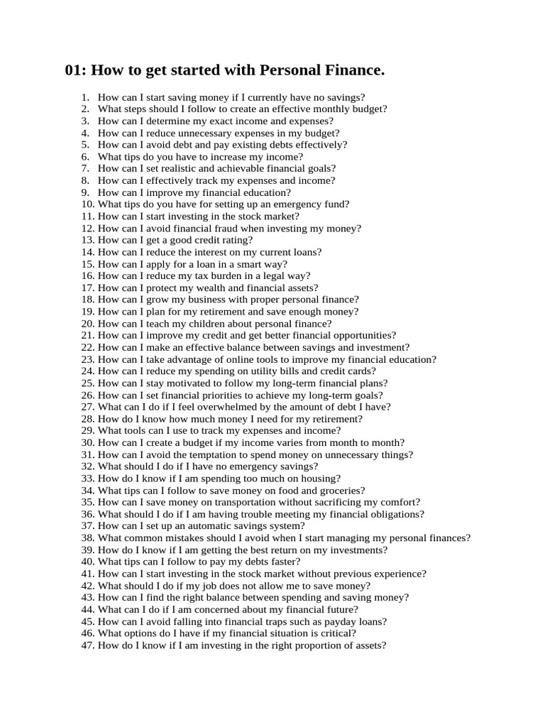 1400+ ChatGPT Prompts For Finance | PDF | Diversification (Finance ...