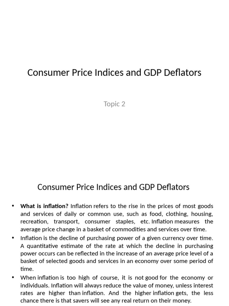 Macroecon Topic 2_CPI and GDP | PDF | Cost Of Living | Inflation