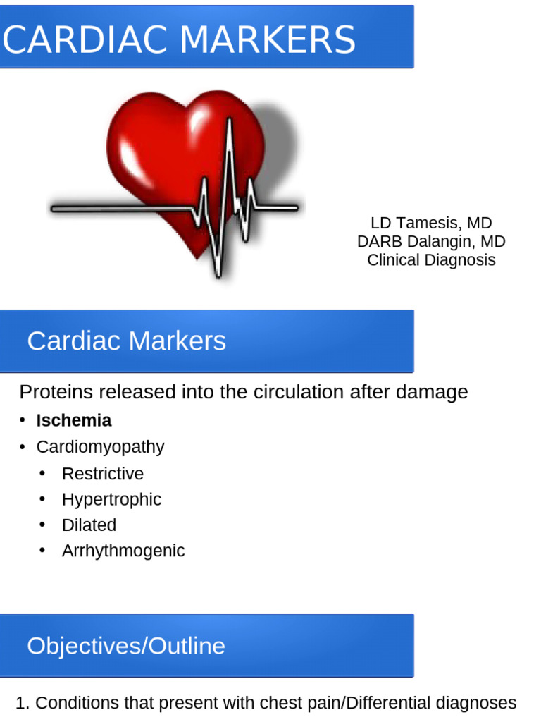 Cardiac Markers | PDF | Myocardial Infarction | Coronary Artery Disease