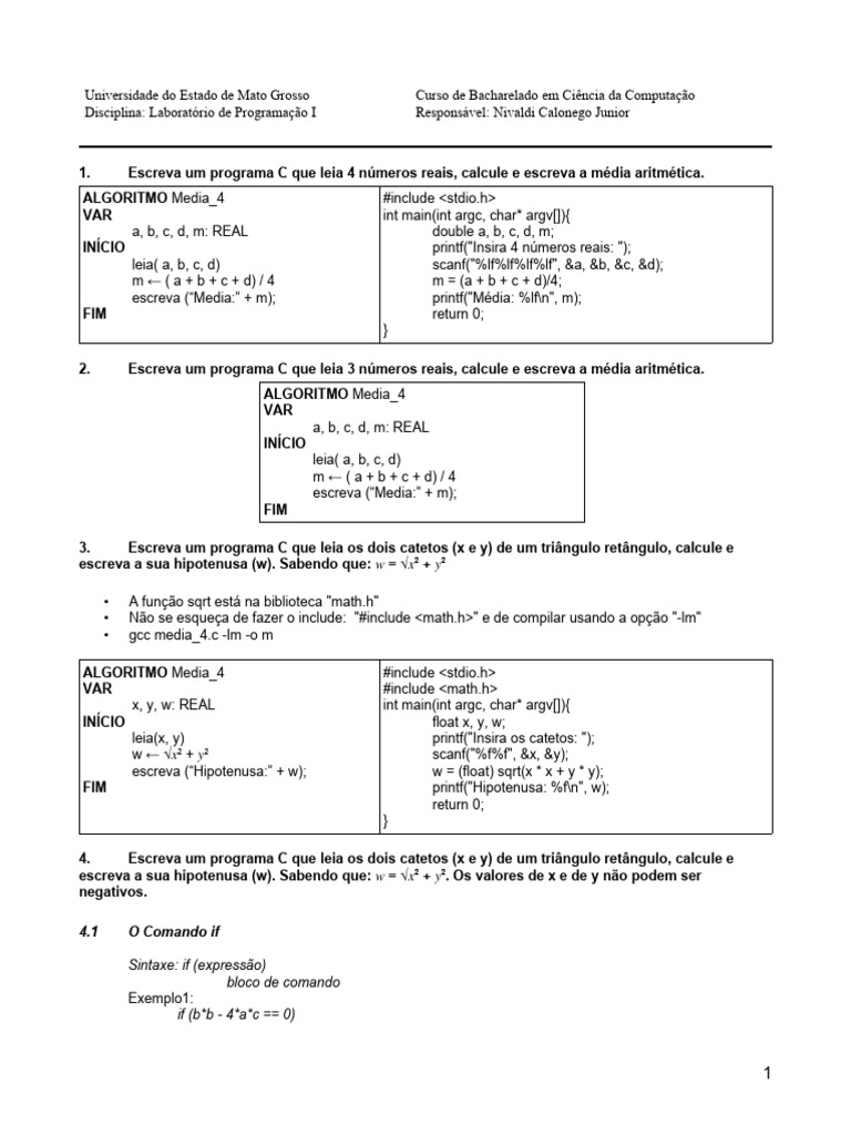 aula-28-04-2022-lab-prog-I | PDF | Triângulo | Informática