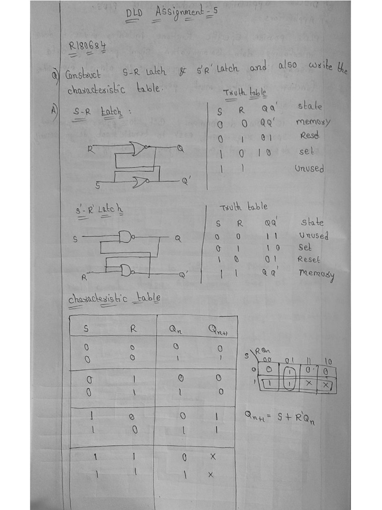dld assignment 5(R180684) | PDF dld assignment 5(R180684) | PDF