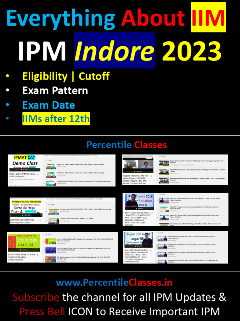 Every About IPM IIM Indore 2023 | PDF | Student Assessment And ...