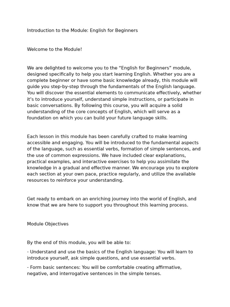 English Welcome | PDF | English Language | Verb