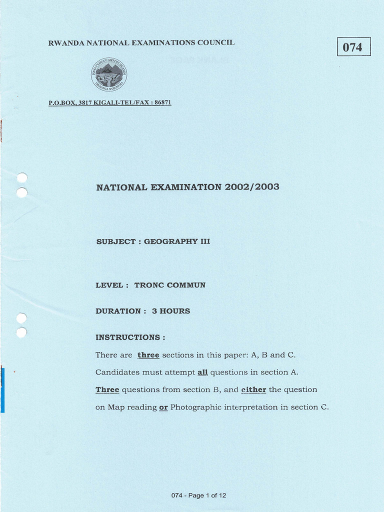 2003 Geography III OL | PDF