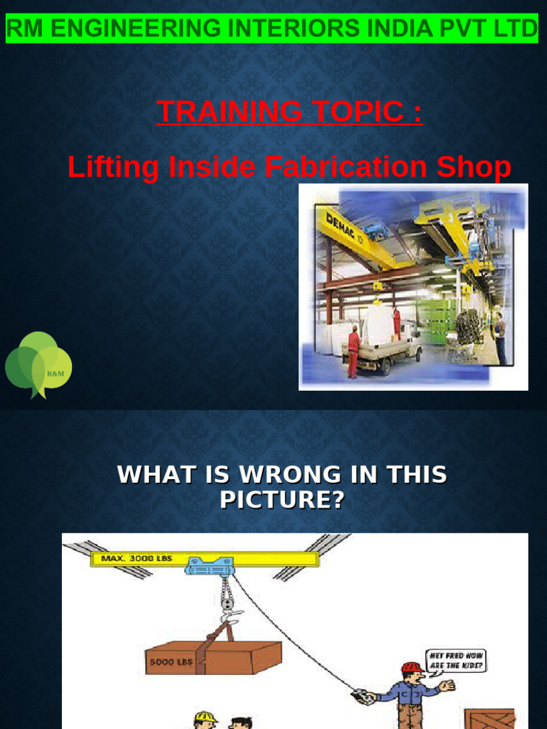 Safe Lifting Practices in Fabrication Shops | PDF | Crane (Machine ...