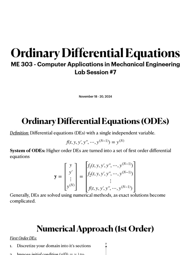 Lab Session #7-4 | PDF | Ordinary Differential Equation | Computational ...