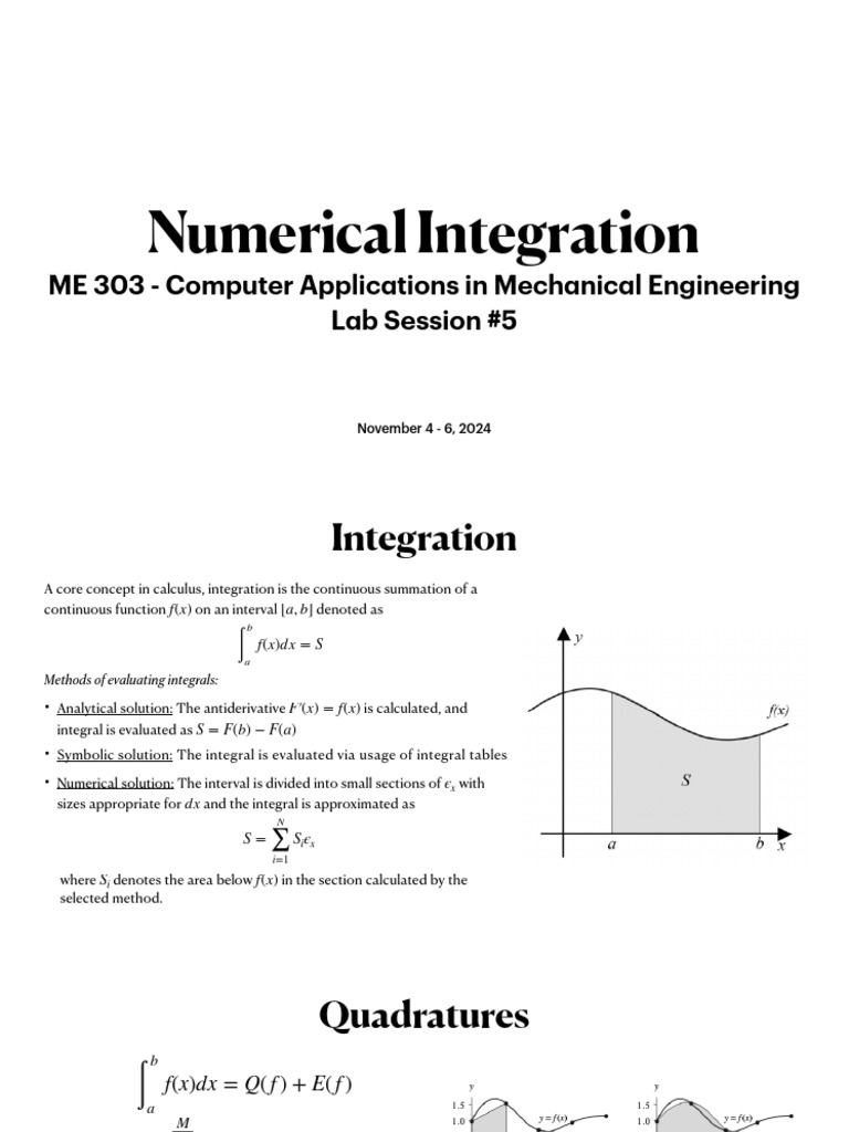 Lab Session #5-8 | PDF | Integral | Analysis