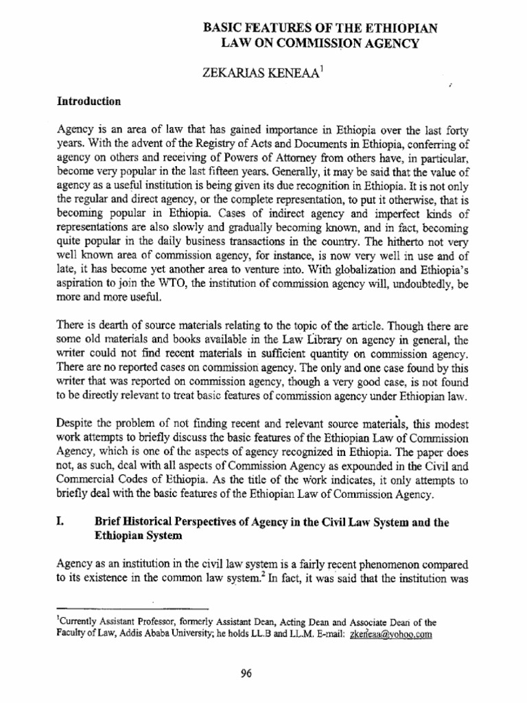 Agency by Zekarias | PDF | Law Of Agency | Securities (Finance)