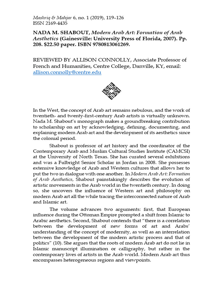 NADA M SHABOUT Modern Arab Art Formation of Arab A 2 | PDF | Arabs | Arab World