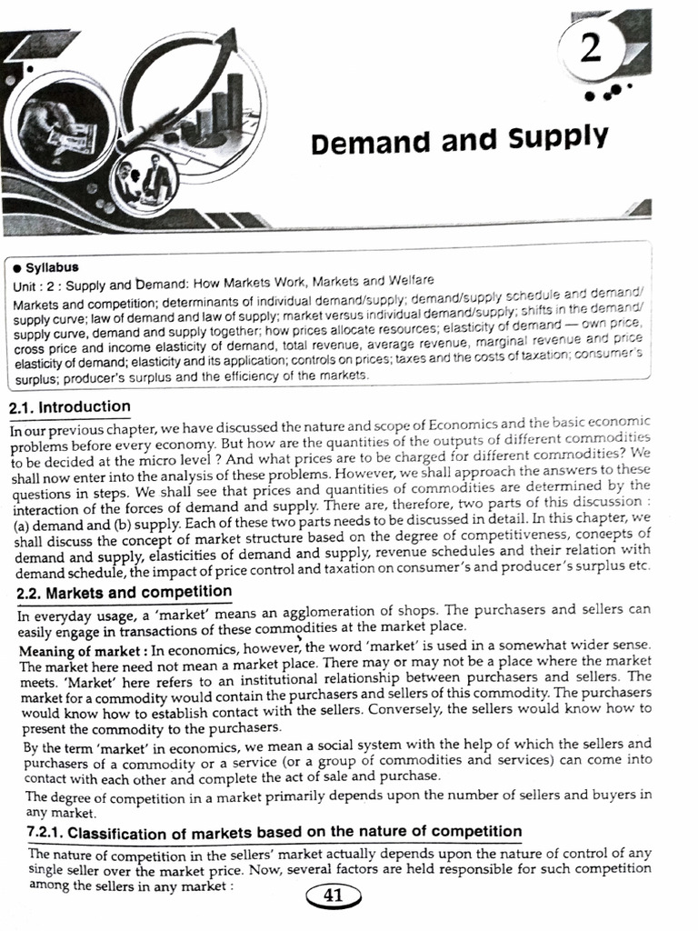 Demand and Supply Class Notes (C.u) | PDF