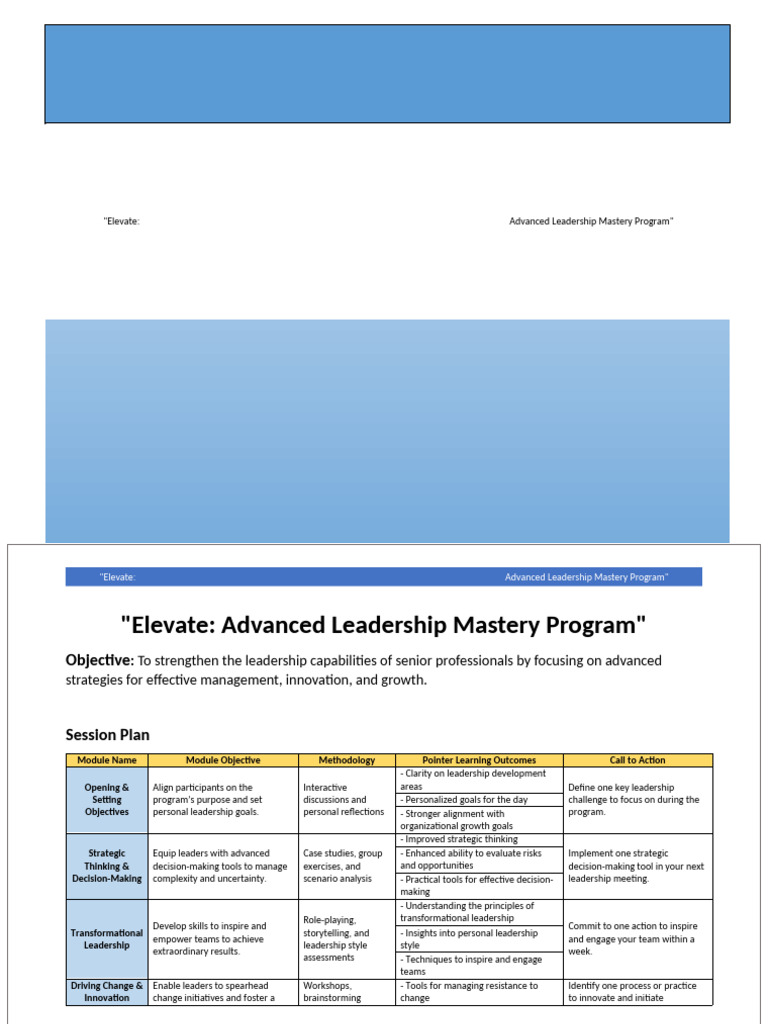 Leadership Proposal | PDF | Leadership | Innovation
