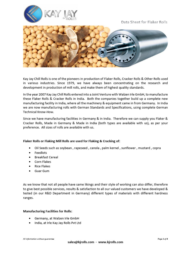 Flaker Rolls - Kay Jay Chill Rolls | PDF | Strength Of Materials ...