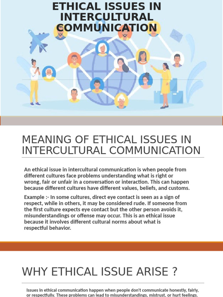 Ethical Issues in Intercultural Communication | PDF | Cross Cultural ...