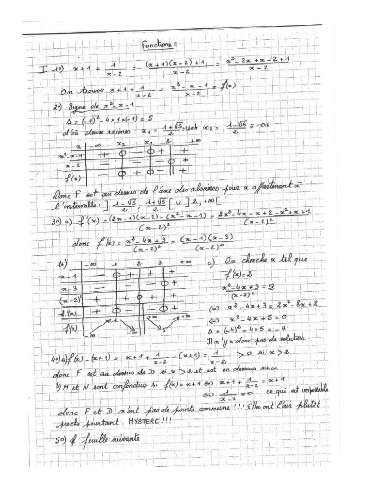 Fonctions 1 Corrigé | PDF