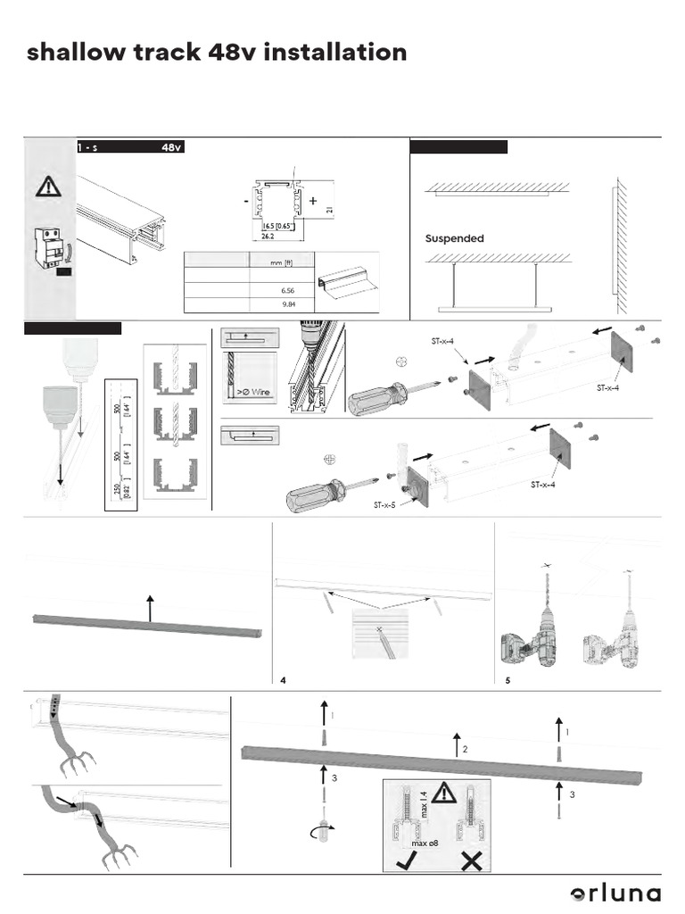 Shallow Track 48V Installation | PDF | Electrical Engineering