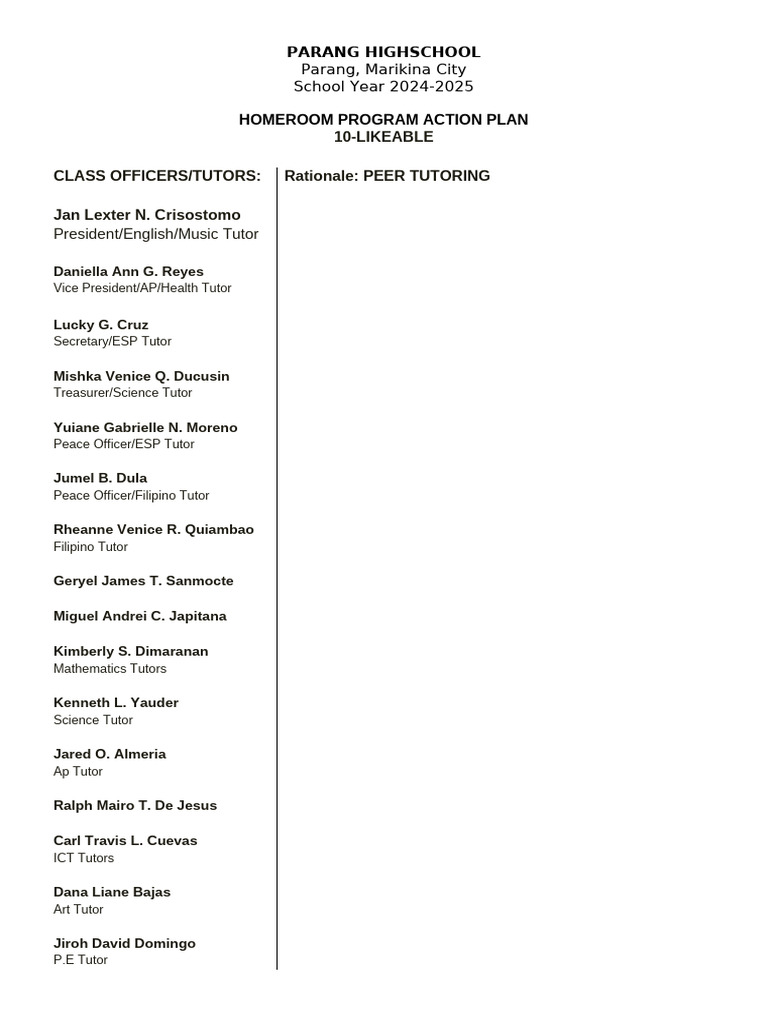 Workshop Action Plan | PDF | Color | Contrast (Vision)