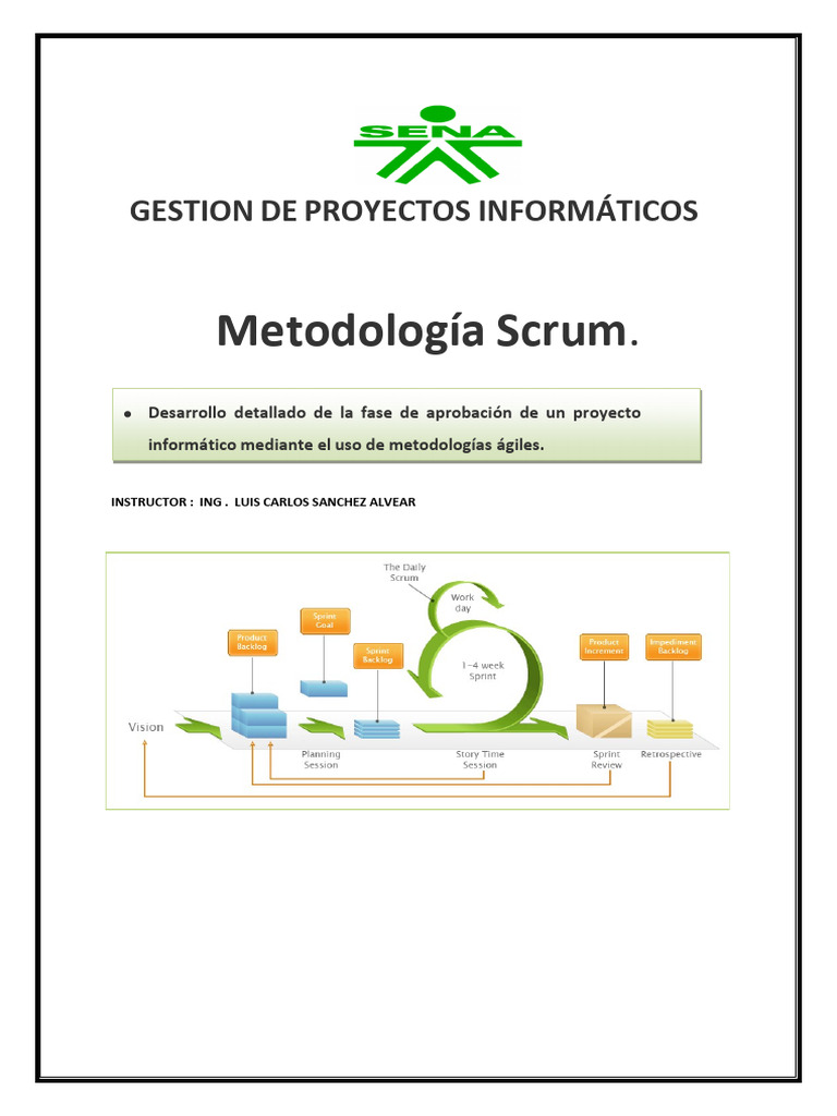 Metodologia ESCRUM PROYECTOS Ing Luis Carlos | PDF | Software ...