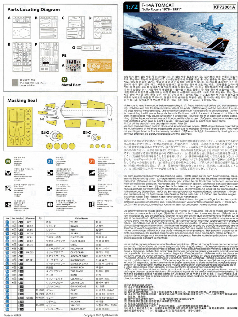 Ka Models F-14 Instructions | PDF