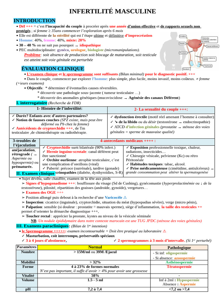 Comprendre l'infertilité masculine | PDF | Procréation médicalement assistée | Fécondation in vitro