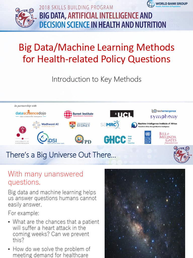 Big Dataand MLMethodsfor Health Pretoria WBENGLISH | PDF | Regression Analysis | Machine Learning