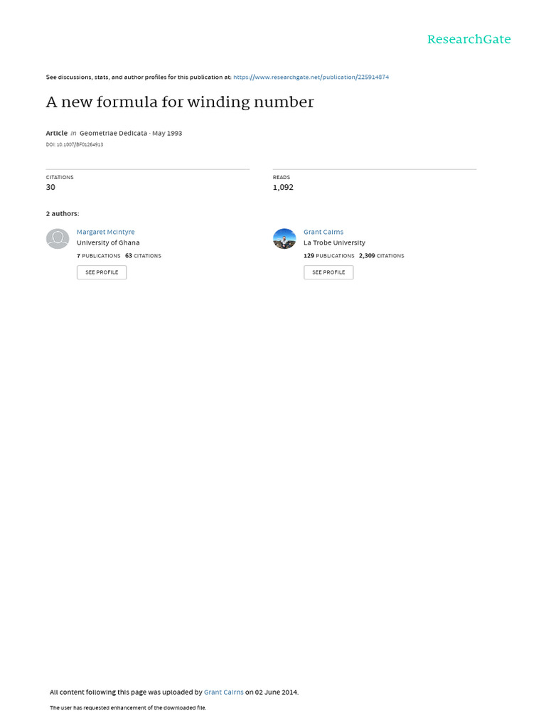 A_new_formula_for_winding_number | PDF | Group (Mathematics ...