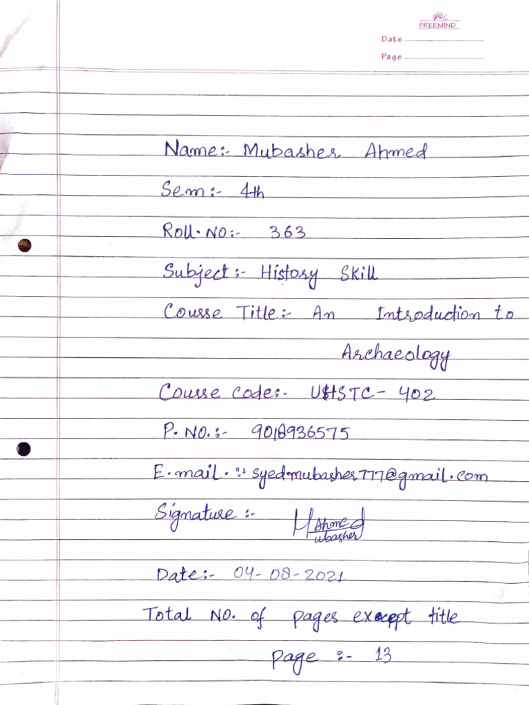 Introduction to Archaeology Course | PDF