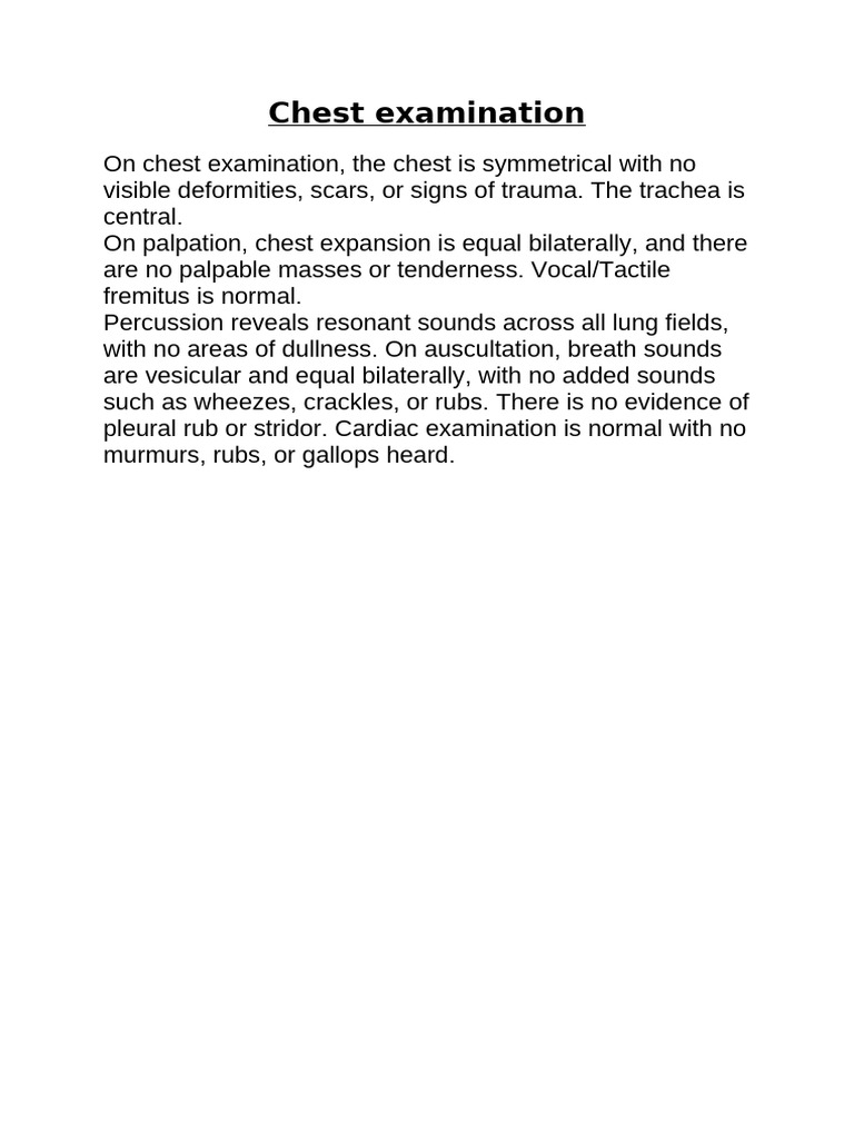 Chest Examination | PDF