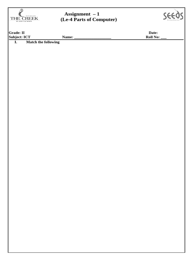 Parts of Computer GR-2 Ass1 | PDF