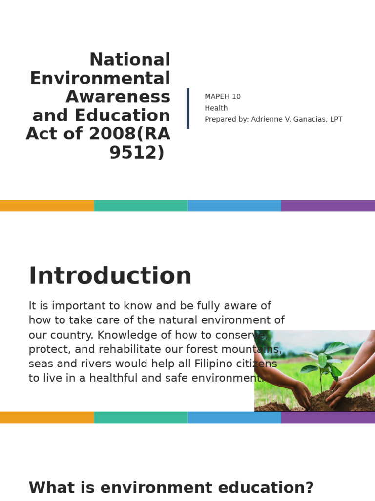 04 National Environmental Awareness and Education Act of 2008 | PDF