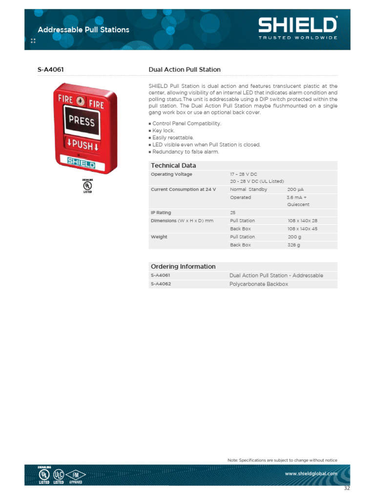 Dual Action Pull Station - SHIELD | PDF | Computer Engineering ...