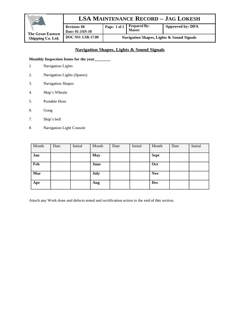 LSR17 - Navigation Shapes, Lights & Sound Signals | PDF