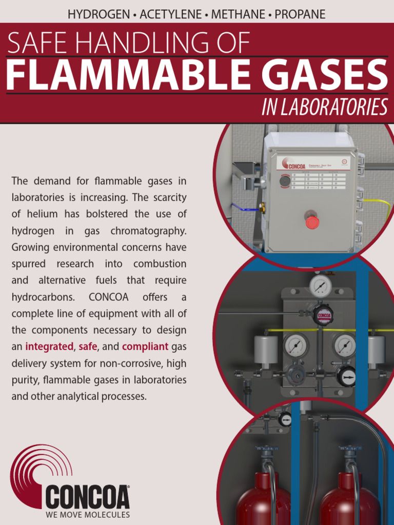 CONCOA Flammable Gas Lab Safety | PDF | Valve | Gases